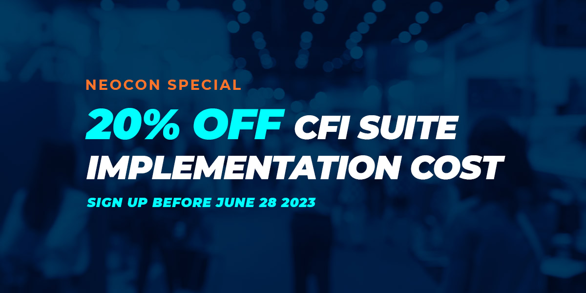 Save 20% off CFI Suite. NeoCon Special. | ERP Success Partners